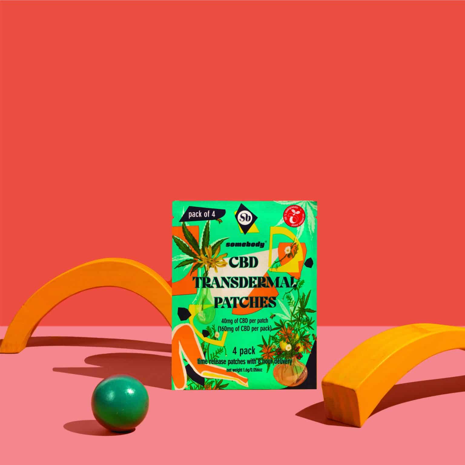 CBD Transdermal Single-Use Pain Patch Pack With 40mg CBD